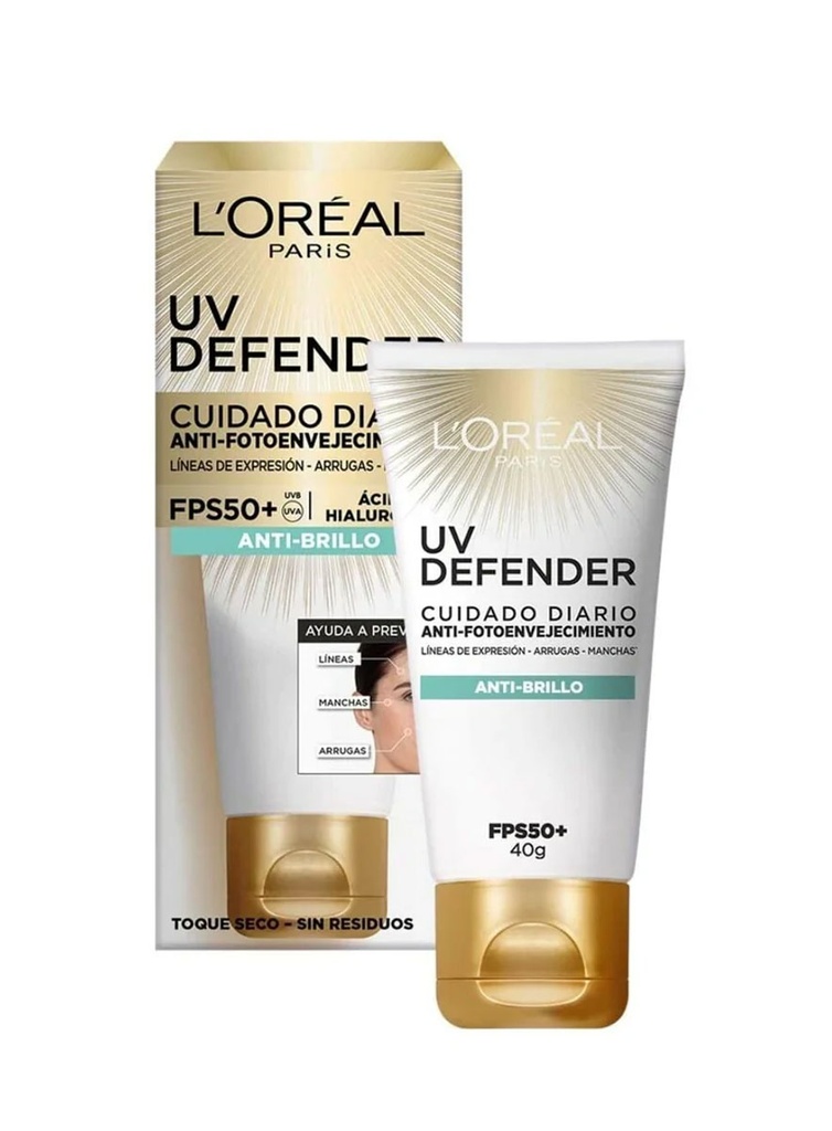 UV Defender Cuidado Diario Anti-Brillo SPF50+ de 40 gr | Dermashop